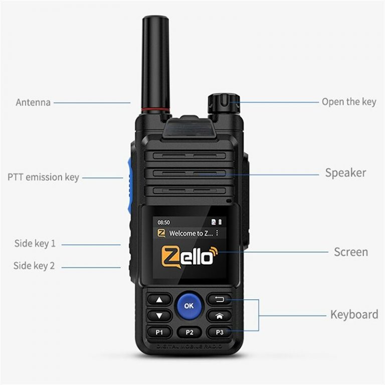 Internet Radio Zello Unlimited Range Poc Radio 6800mAH Real Ptt ...
