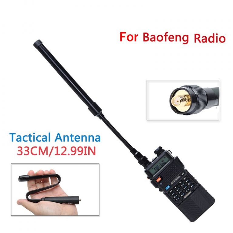 Baofeng Walkie Talkie Tactical Foldable Antenna SMA-Female VHF UHF Dual Band For Baofeng UV-5R ...