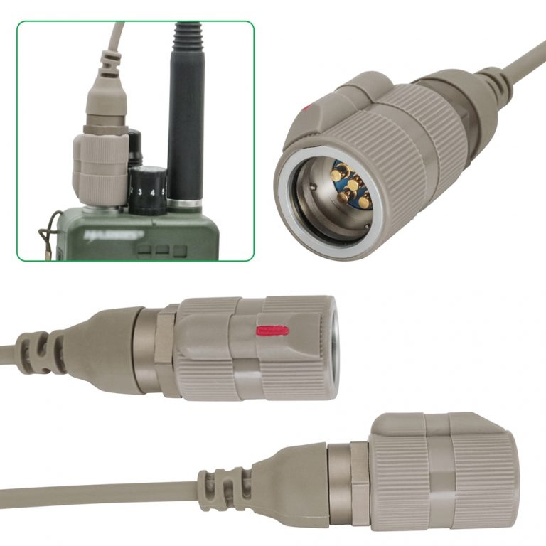 Tactical Headset U94 PTT RAC With 6 Pin Connector for AN/PRC 148 & PRC ...