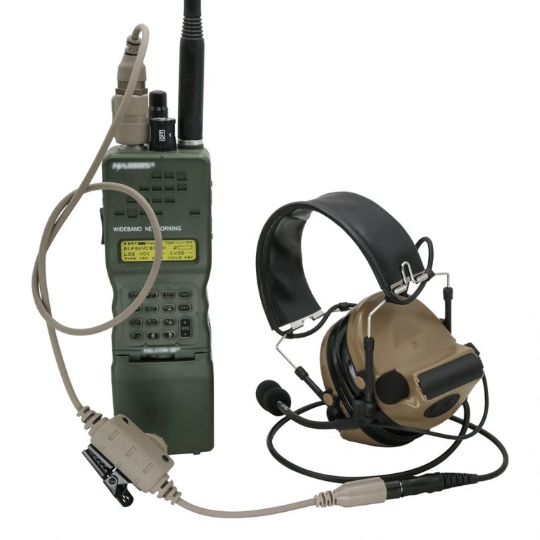 Tactical Headset U94 PTT RAC With 6 Pin Connector for AN/PRC 148 & PRC ...