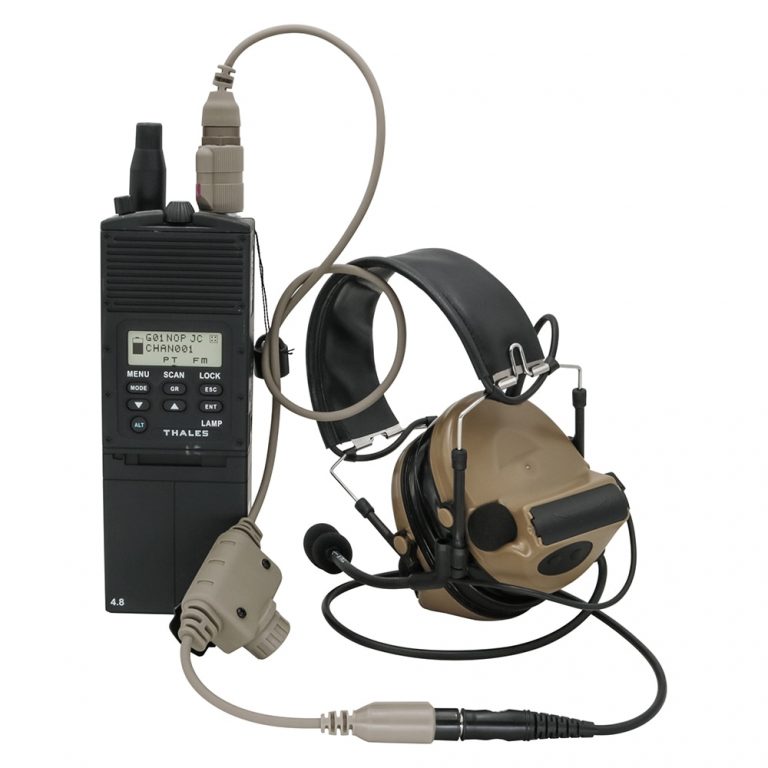 Tactical Headset U94 PTT RAC With 6 Pin Connector for AN/PRC 148 & PRC ...