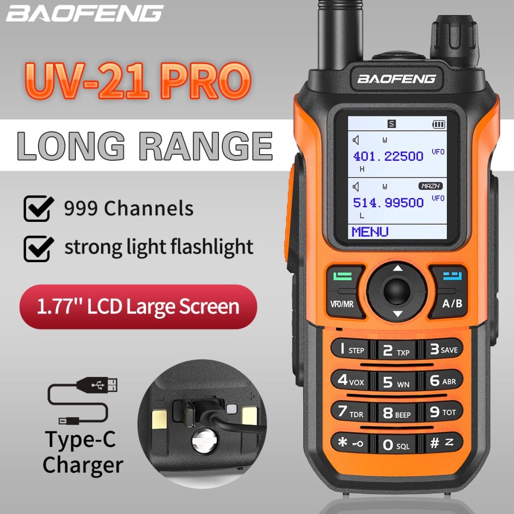 Baofeng UV-21 Pro Professional Powerful Walkie Talkie 50KM Long Range Dual Band Two Way Radio