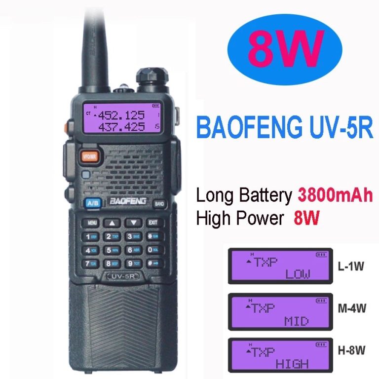 Baofeng UV-5R 3800mah Big Battery Walkie Talkie CB Radio Station Two ...