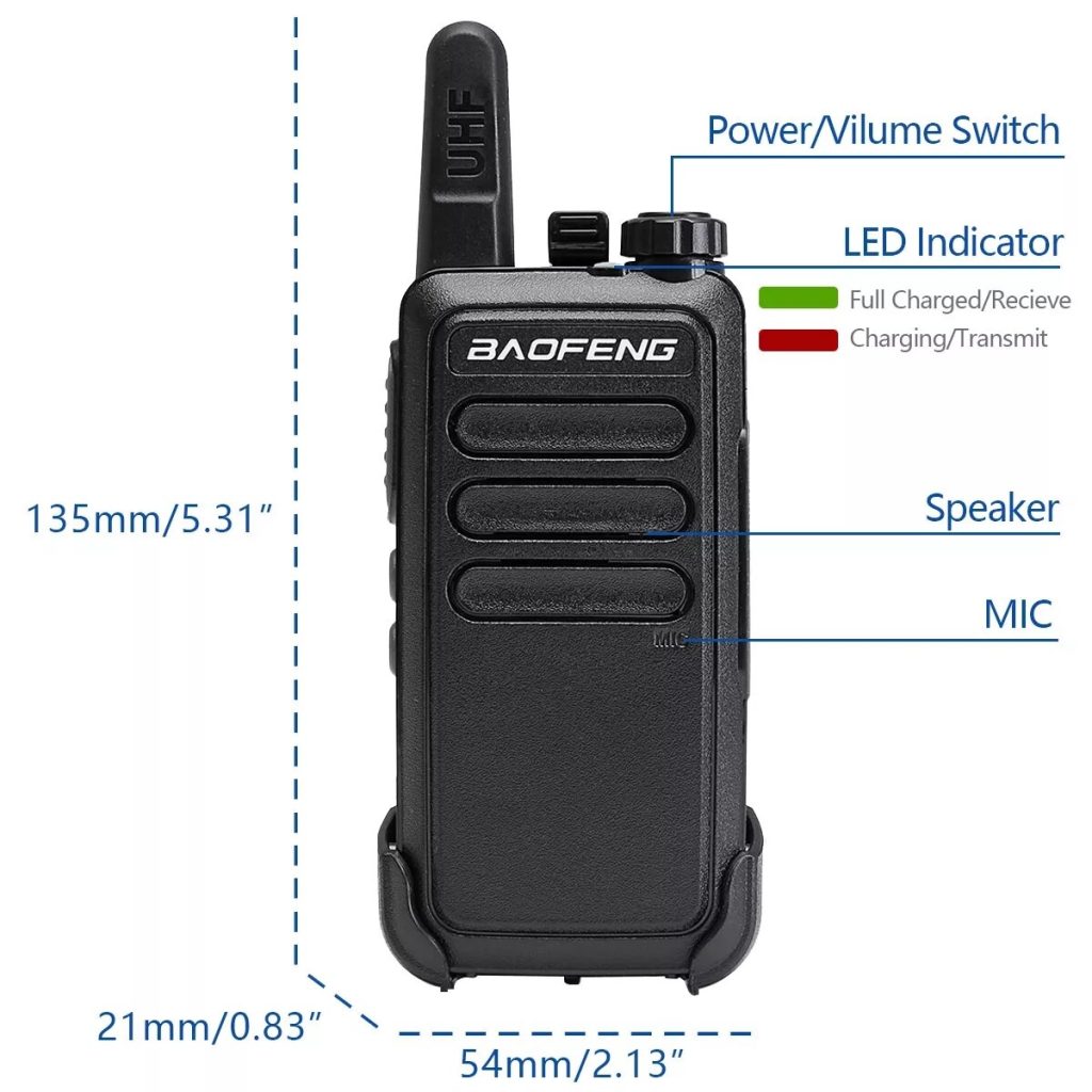 Baofeng BF-T7 Portable Kids Radio UHF 400-470Mhz Two Way Radio Cheap ...