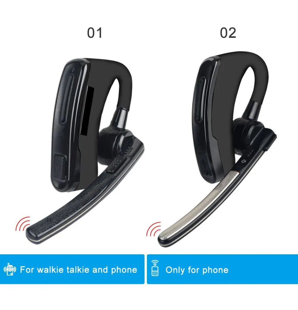 Bluetooth Headphones Headset for Walkie Talkie With Wireless PTT For ...