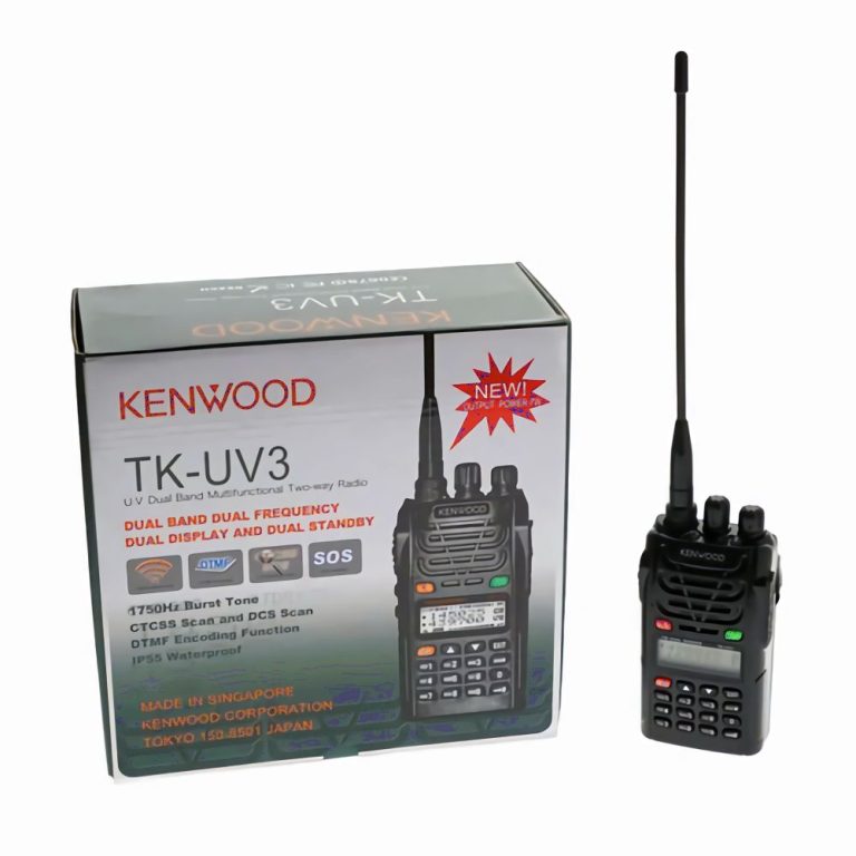 Kenwood TK-UV3 UHF VHF Dual Band Handheld Two Way Radio FM Transceiver ...